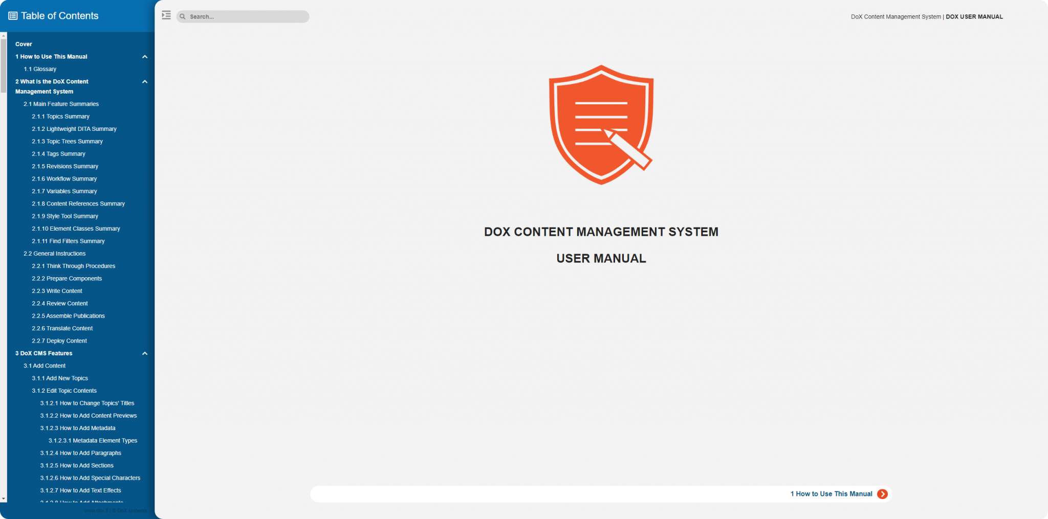 How to adapt the WebHelp template - DoX Systems